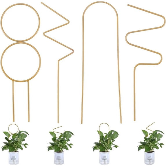 4 Pack Indoor Plant Trellis Flower Plant Support Small Metal Trellis ...