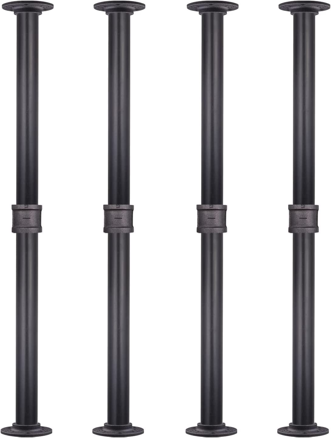 4 Pack Industrial Pipe Table Leg Set, Iron Base Legs for Coffee & End ...