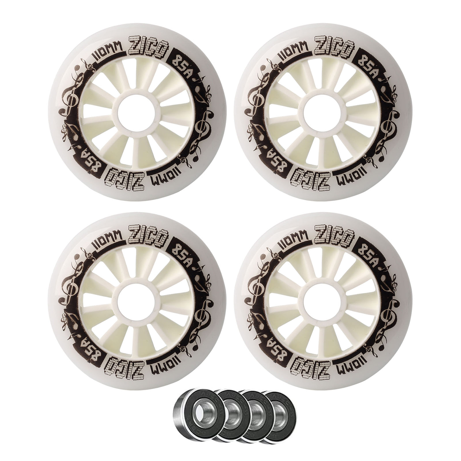 4 Pack Inline Skate Wheels 90/100/110mm Skate Replacement Wheels with ...