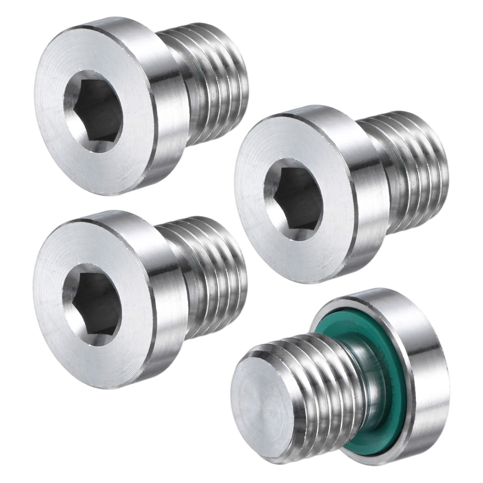 4-Pack Inner Hex Head Pipe Fitting Plug, M12x1.5mm 304 Stainless Steel ...