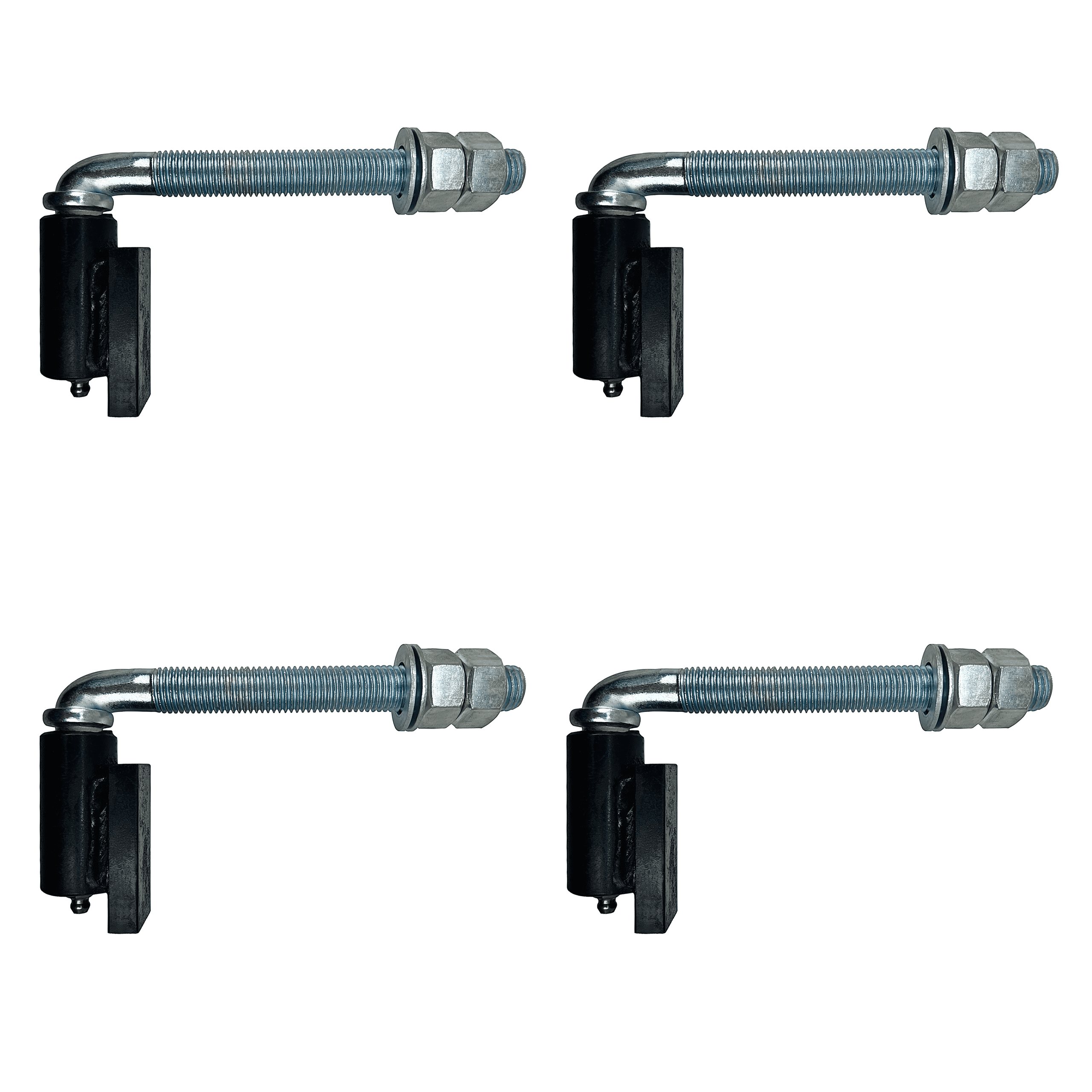 4 Pack - J Bolt Gate Hinge – 5/8” – Adjustable Weldable Hinge – Ball ...