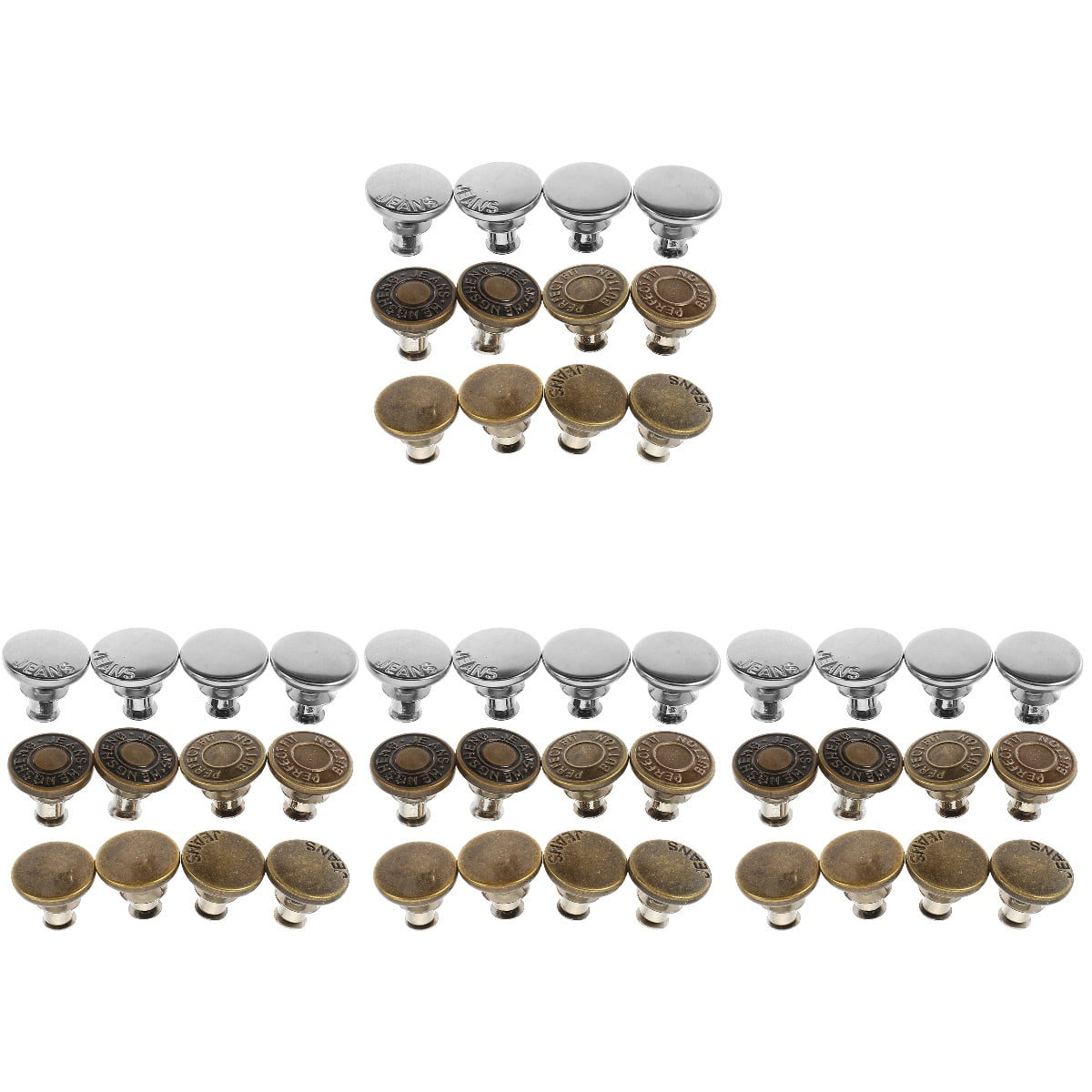 4 Pack Jean Buttons Pins Waistband Detachable Clasps Buckles - Walmart.com
