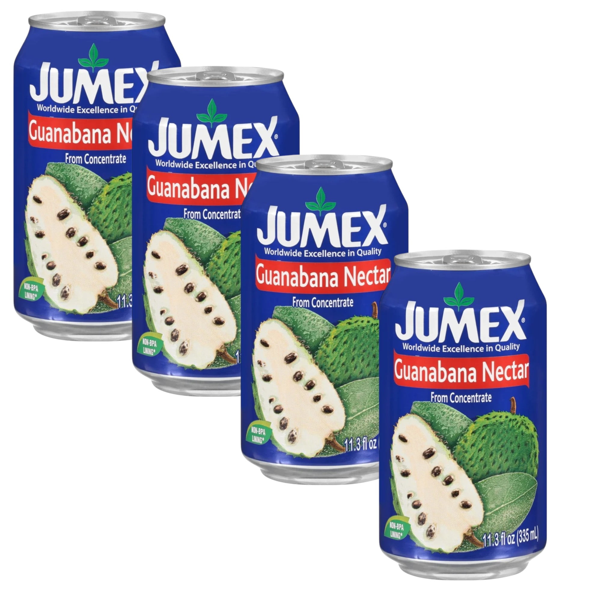 Jumex Guanabana Nectar, 4 Pack, 11.3 Fl Oz Cans, Tropical Soursop Fruit ...