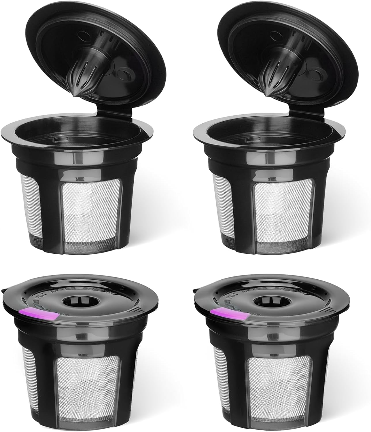 4 Pack K Cup Coffee Filters,Universal Fit Reusable Coffee Filters with ...