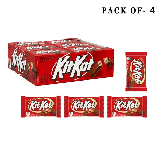 4 Pack KIT KAT Milk Chocolate Wafer Candy | 1.5 oz. Per Bar | Buy From ...