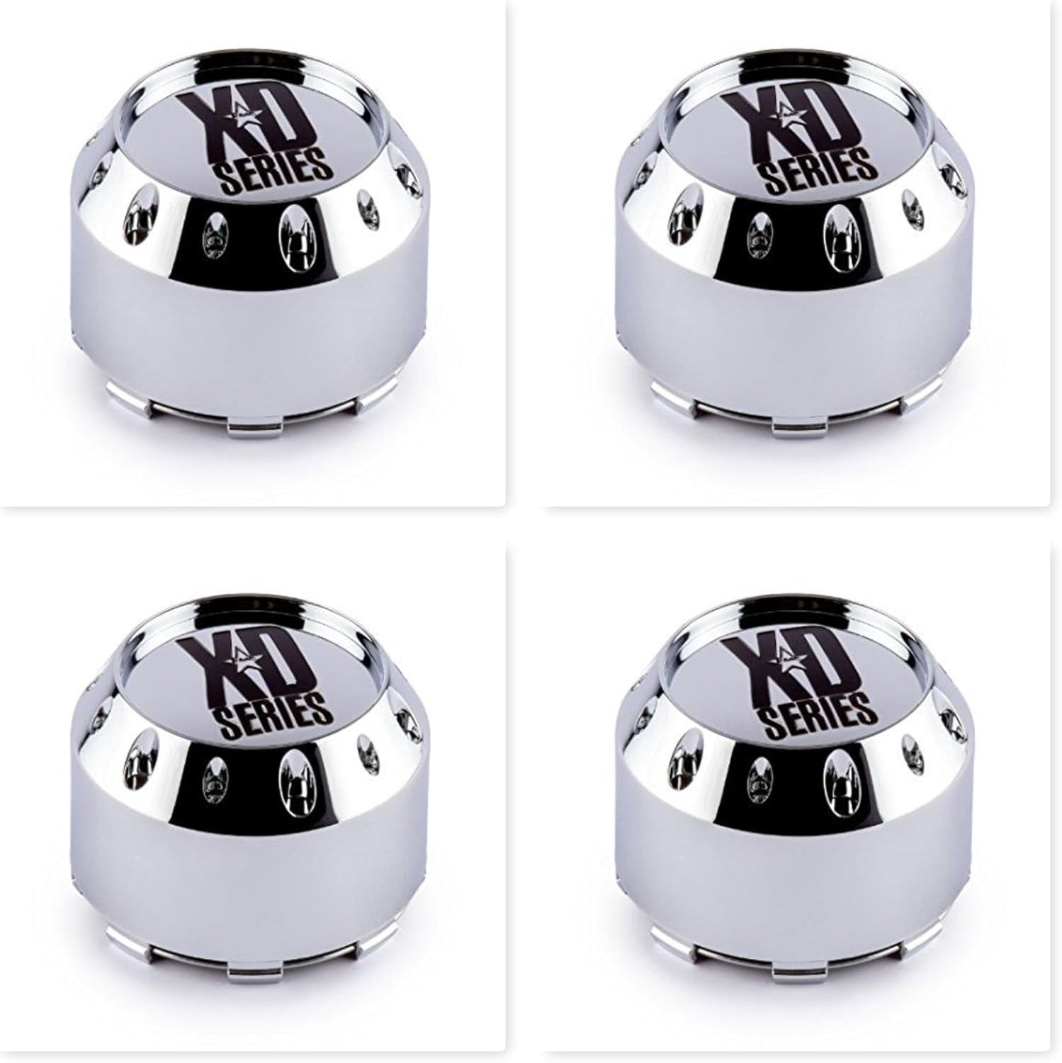 4 Pack KMC XD Series 464K106 Chrome Wheel Center Cap 6 Lug - Walmart.com