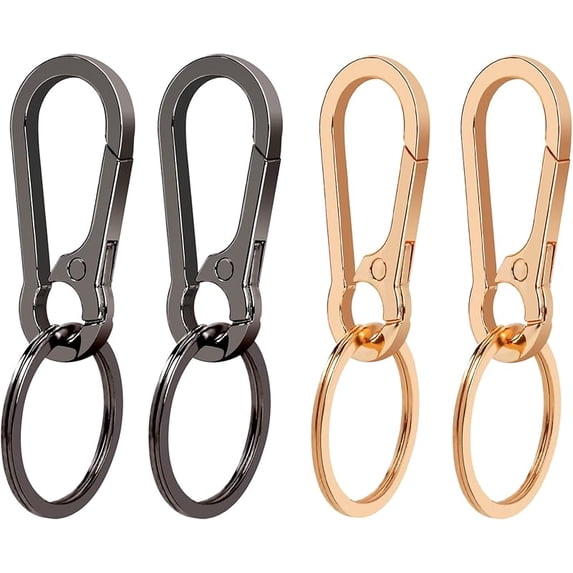 4 Pack Keychain for Car Keys, Metal Key Chain Carabiner for Keys, Key ...