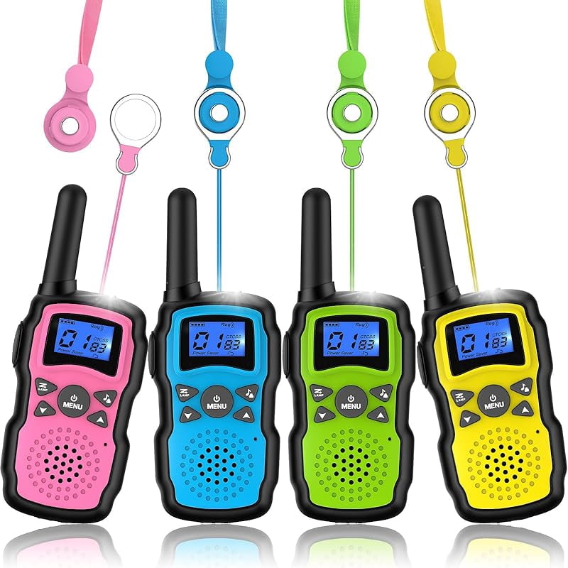 4-Pack Kids & Family Two-Way Radios for 4-8 Year Old Boys Girls, Long ...