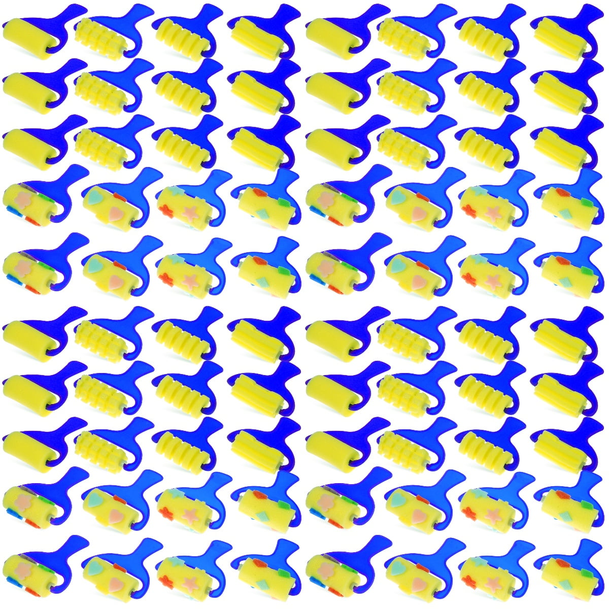 4 Pack Kids Rolling Paint Brush Drawing Sponge Roller Craft Tool ...