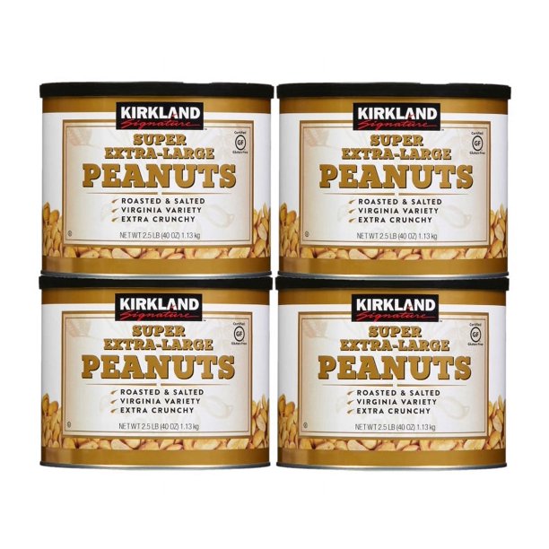 4 Pack | Kirkland Signature Super Extra-Large Peanuts, 2.5 lbs ...