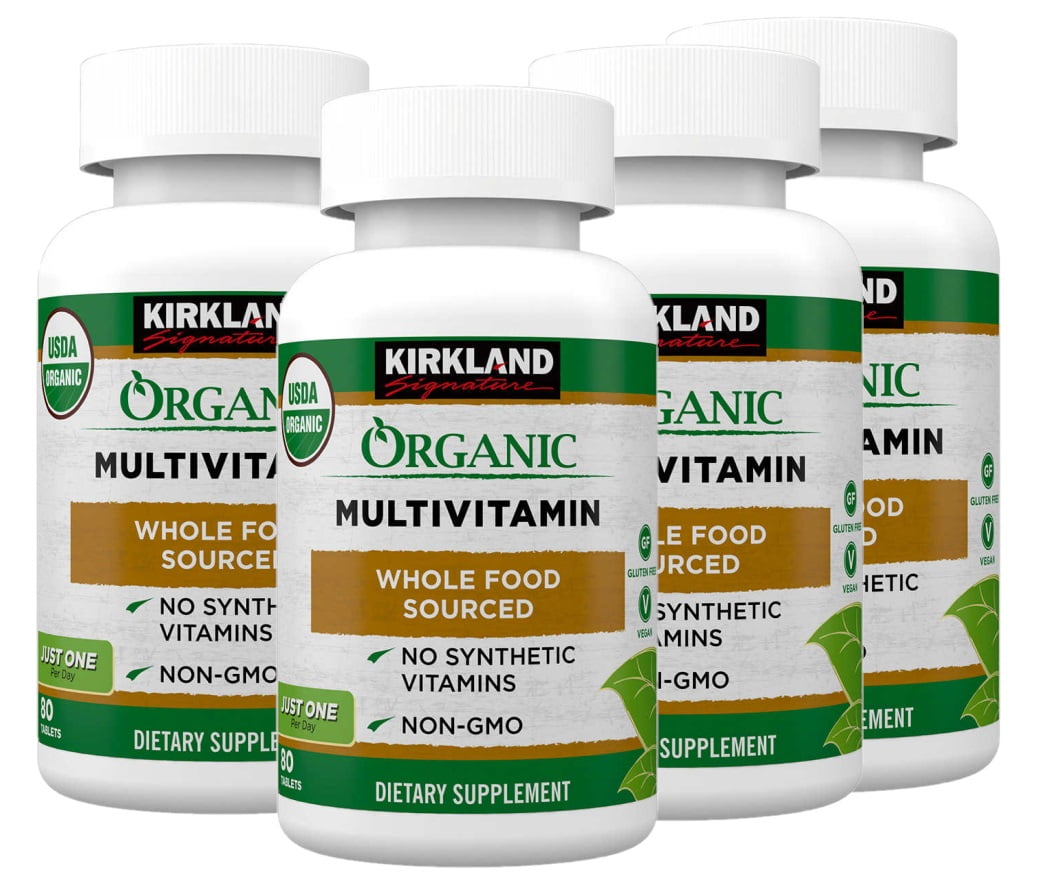 Kirkland Signature USDA Organic Multivitamin | 4 Pack, 80 Coated ...
