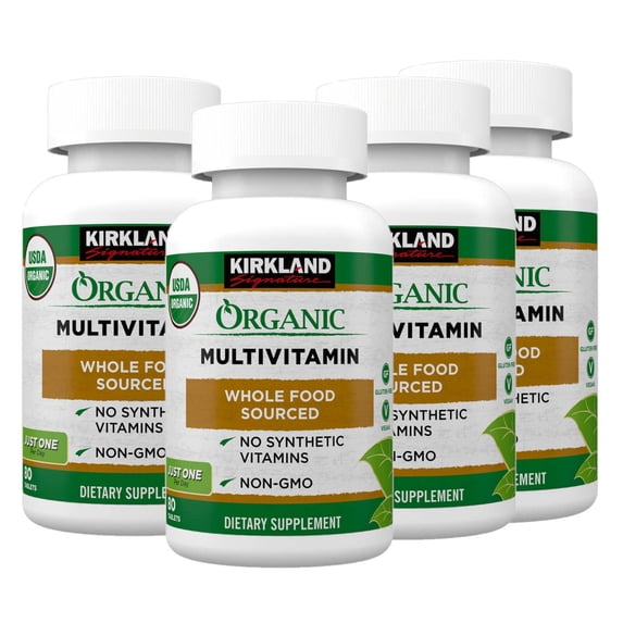 Kirkland Signature USDA Organic Multivitamin | 4 Pack, 80 Coated ...