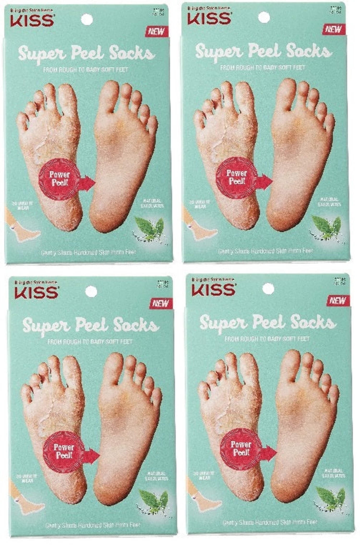 4 Pack Kiss Super Peel Socks - Walmart.com