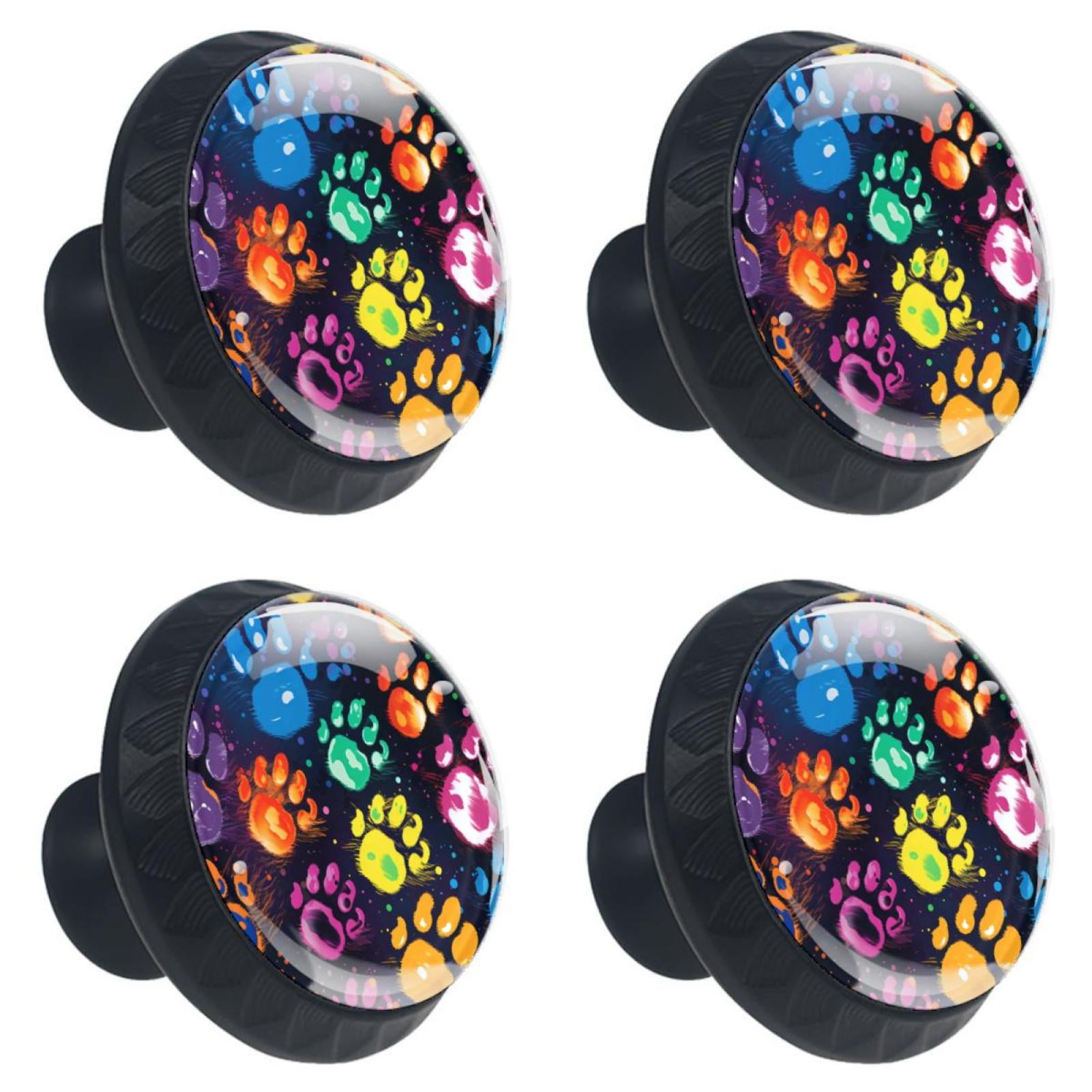 4 Pack Kitchen Cabinet Knobs Animals Paws Pattern Drawer Dresser Knobs ...