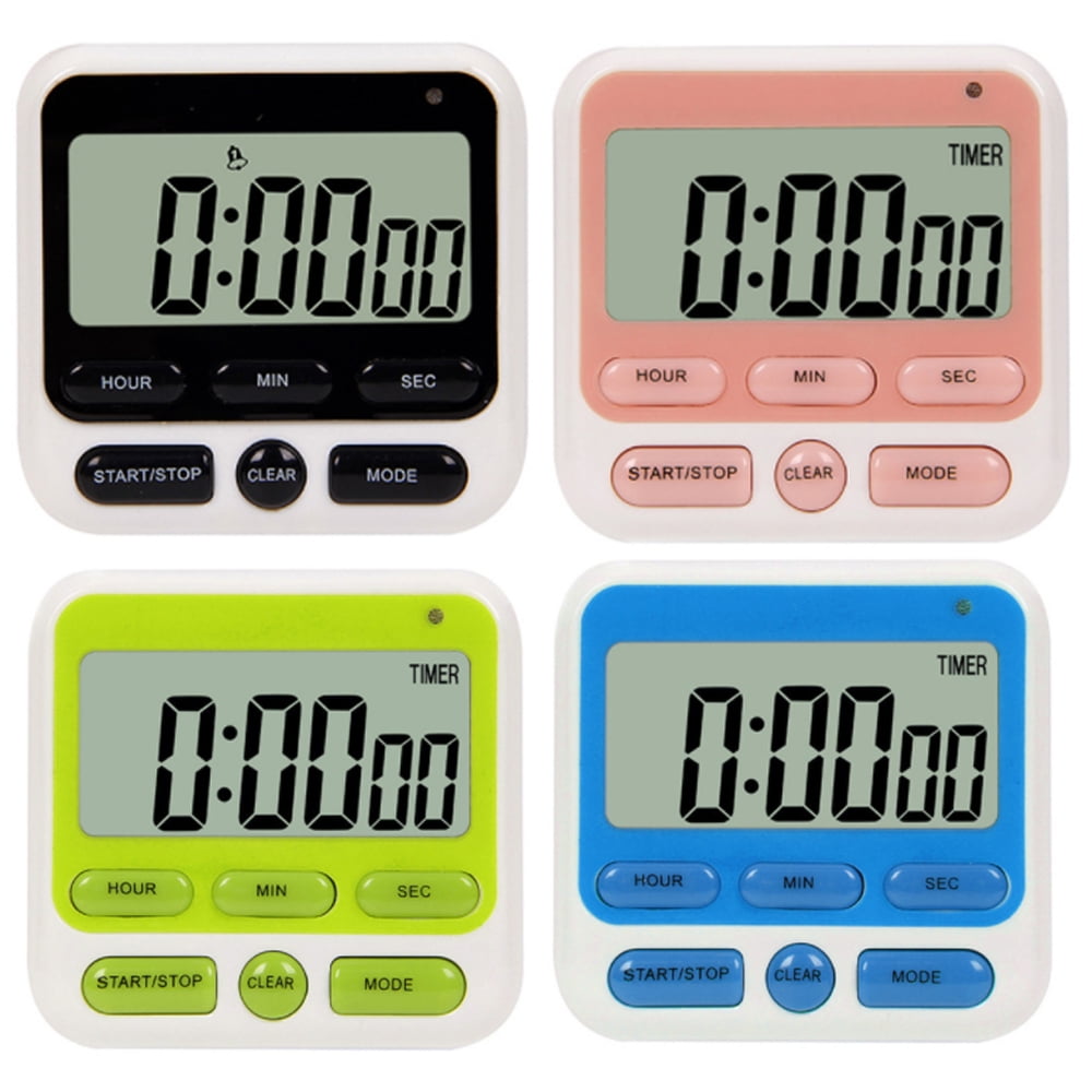 4 Pack Kitchen Timers Loud Ring Digital Timers for Cooking - Walmart.com