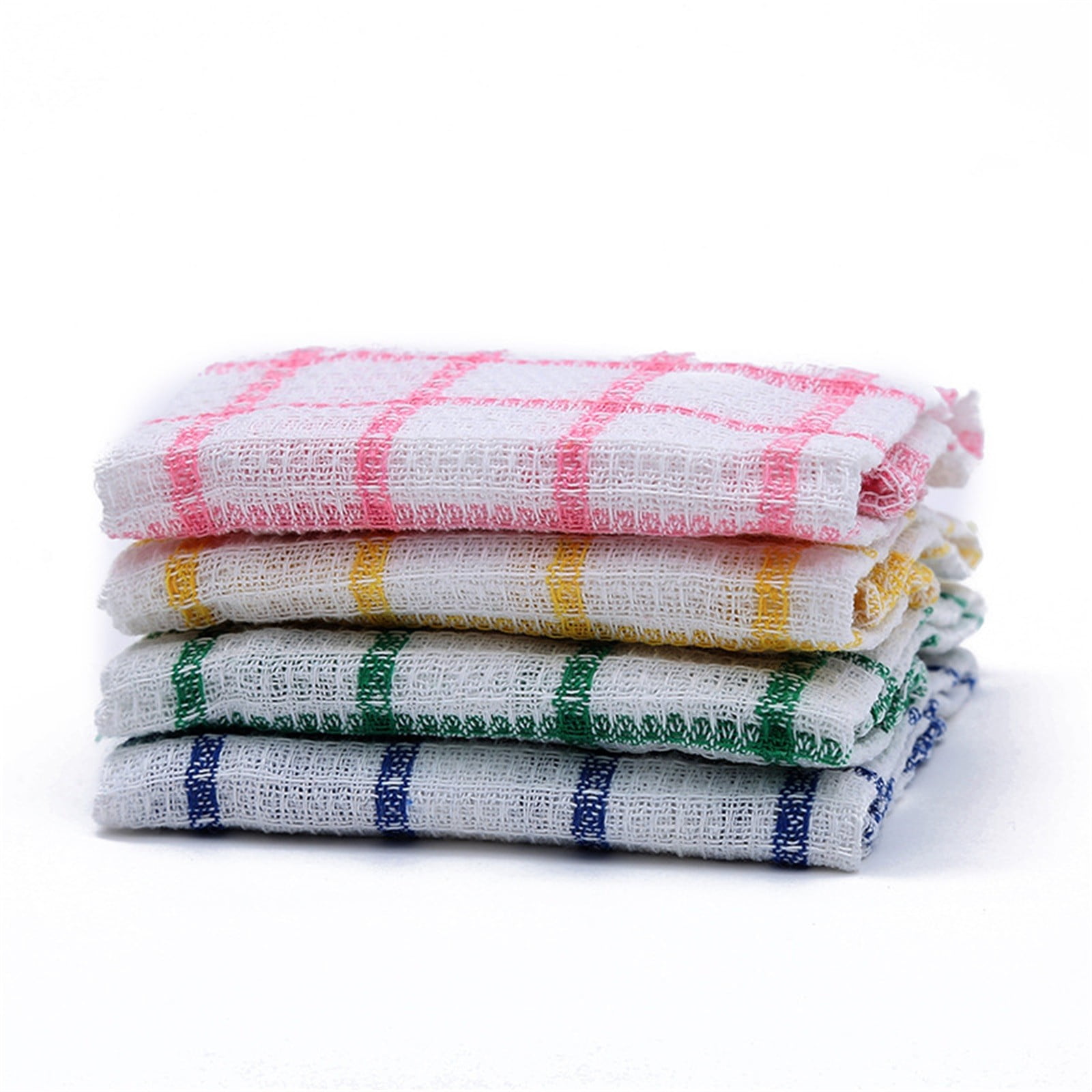 4 Pack Kitchen Towels and Dishcloths Sets,100% Cotton Soft Absorbent ...
