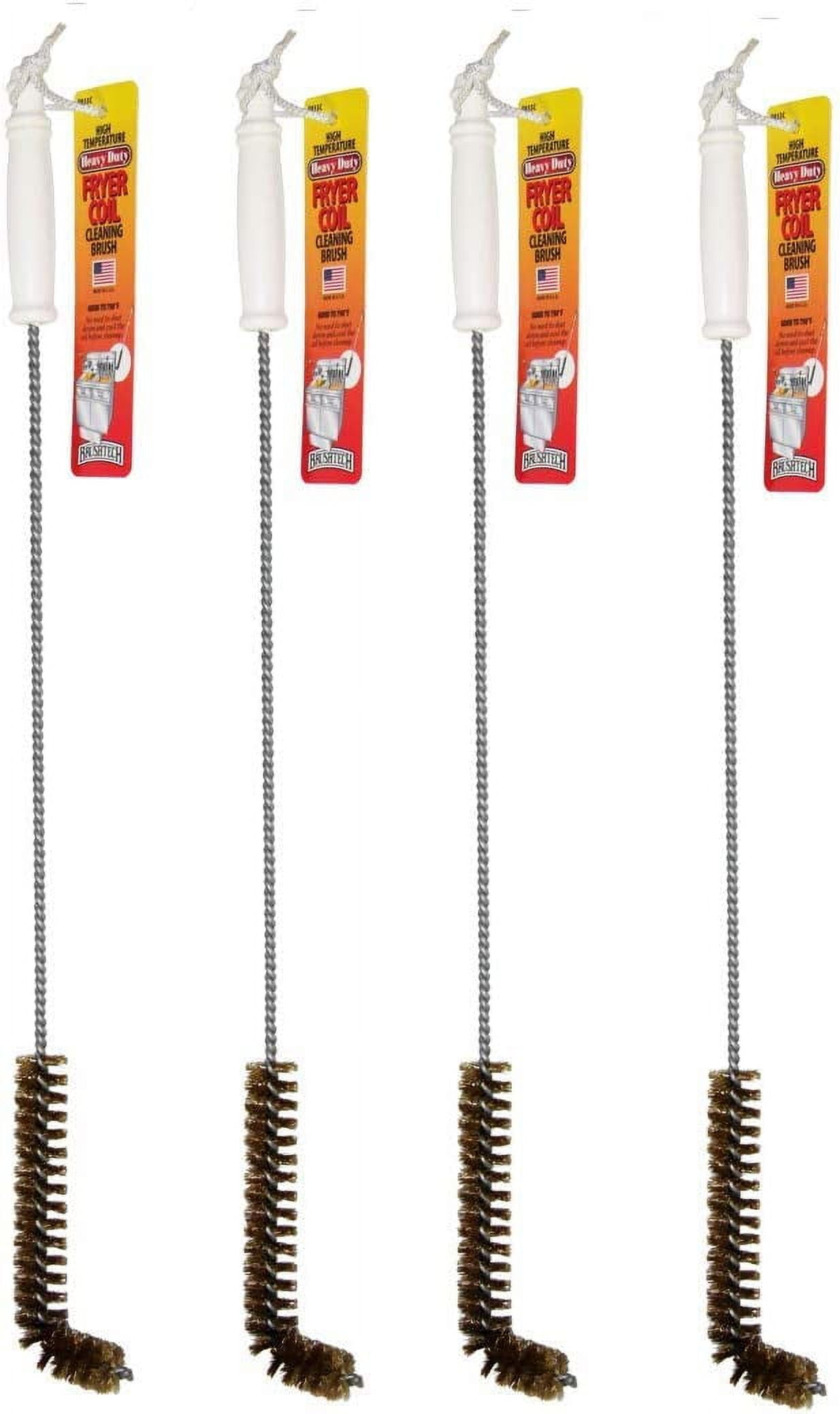 4-Pack L-Shaped Deep Fryer Cleaning Brush, Up to 750F High Heat ...