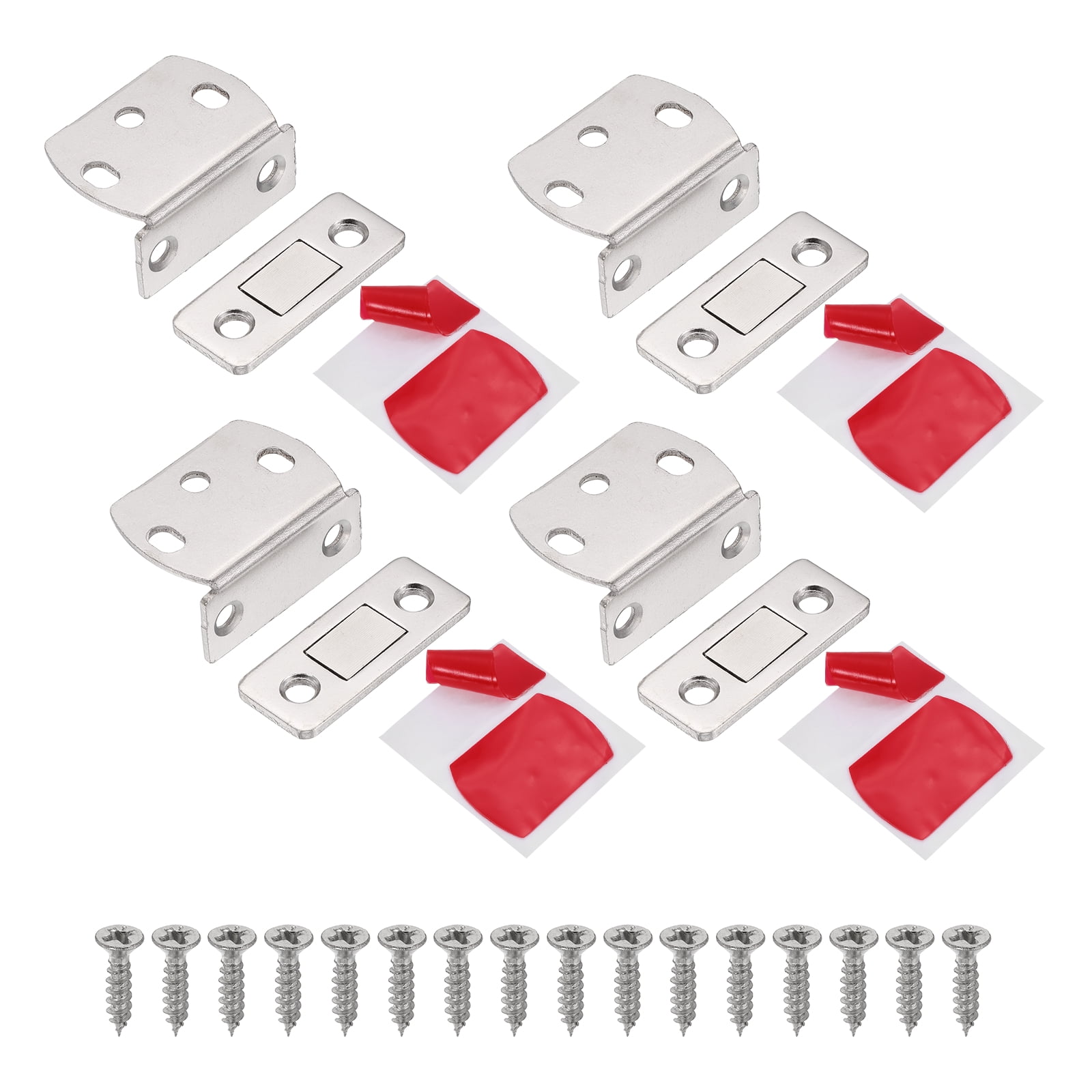 4 Pack L-shape Stainless Steel Cabinet Door Magnets, Ultra Thin ...