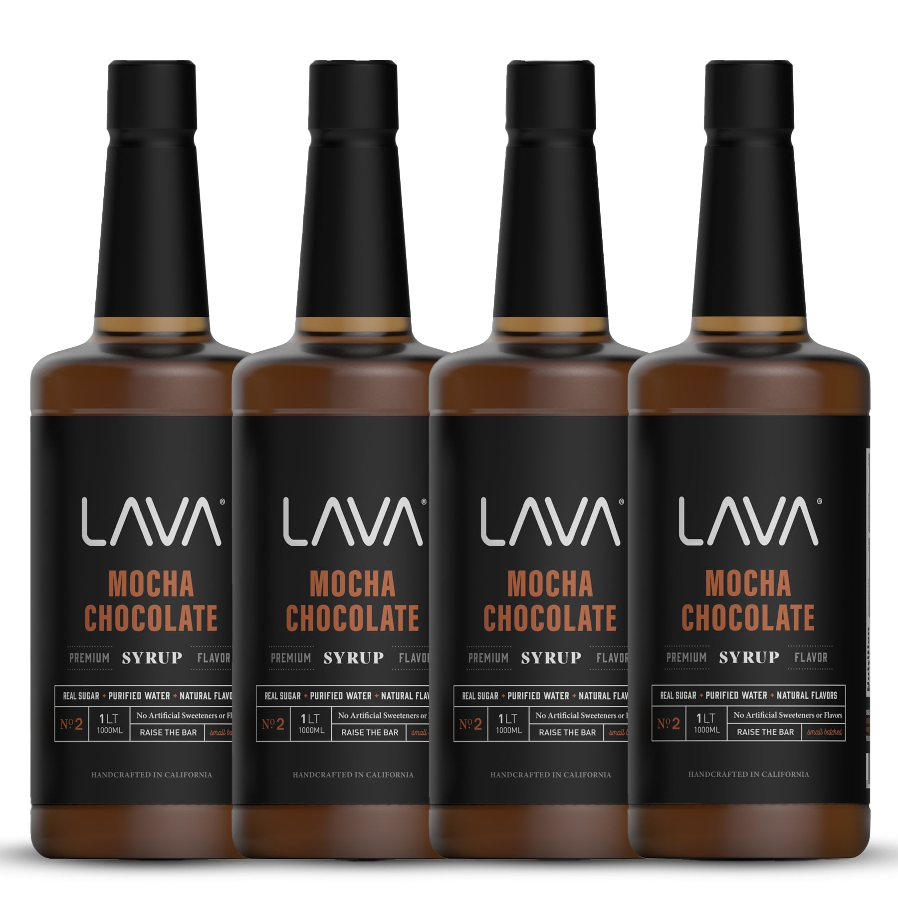 (4-Pack) LAVA Premium Mocha Chocolate Syrup, Chocolate Coffee Sweetener ...