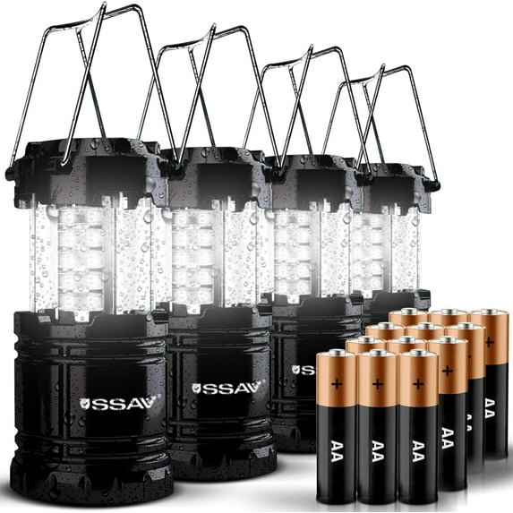 4 Pack LED Camping Lantern, LED Lanterns, Suitable Survival Kits for ...