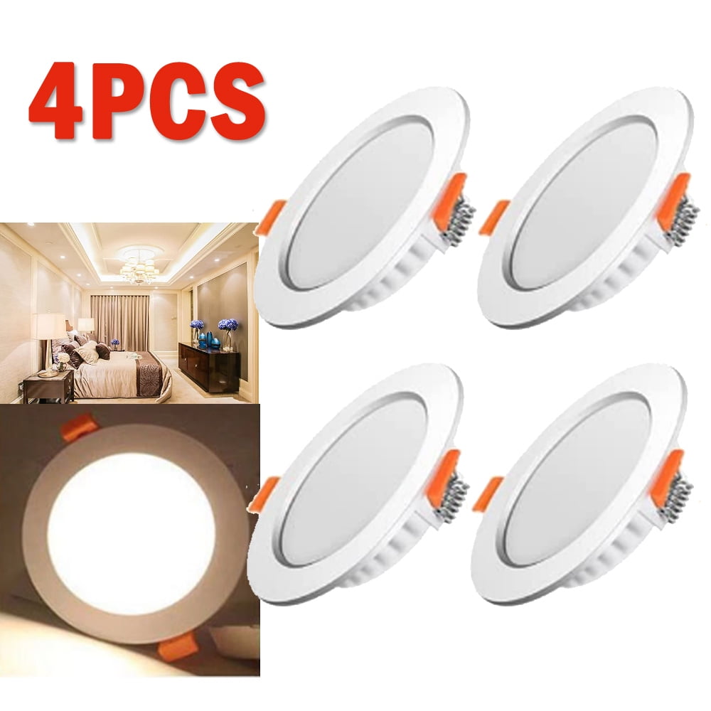 4 Pack LED Downlight 220V Spot Three colors dimming 5W Recessed in LED ...