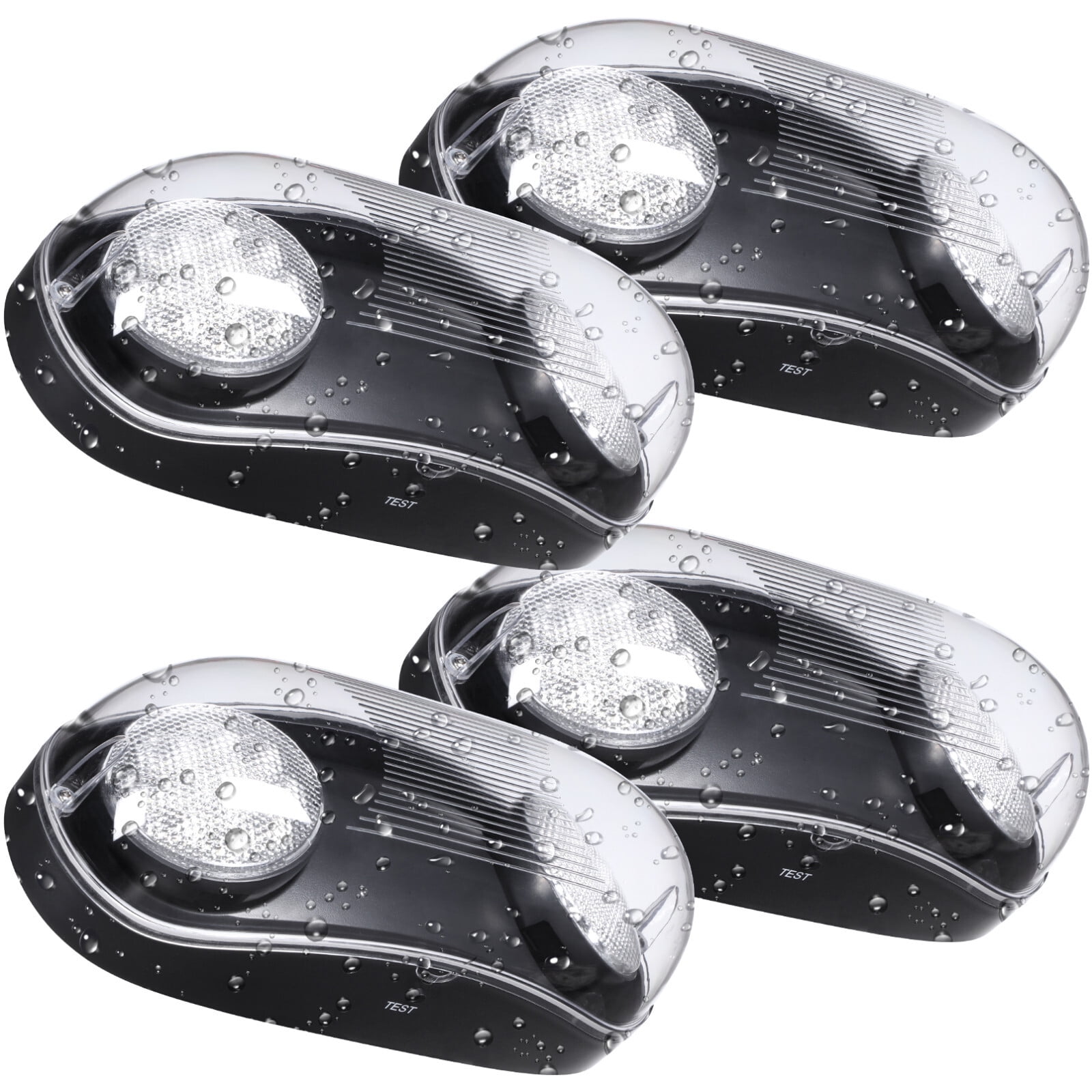 4 Pack LED Emergency Exit Light with Battery Backup, IP65 Waterproof, 2 ...