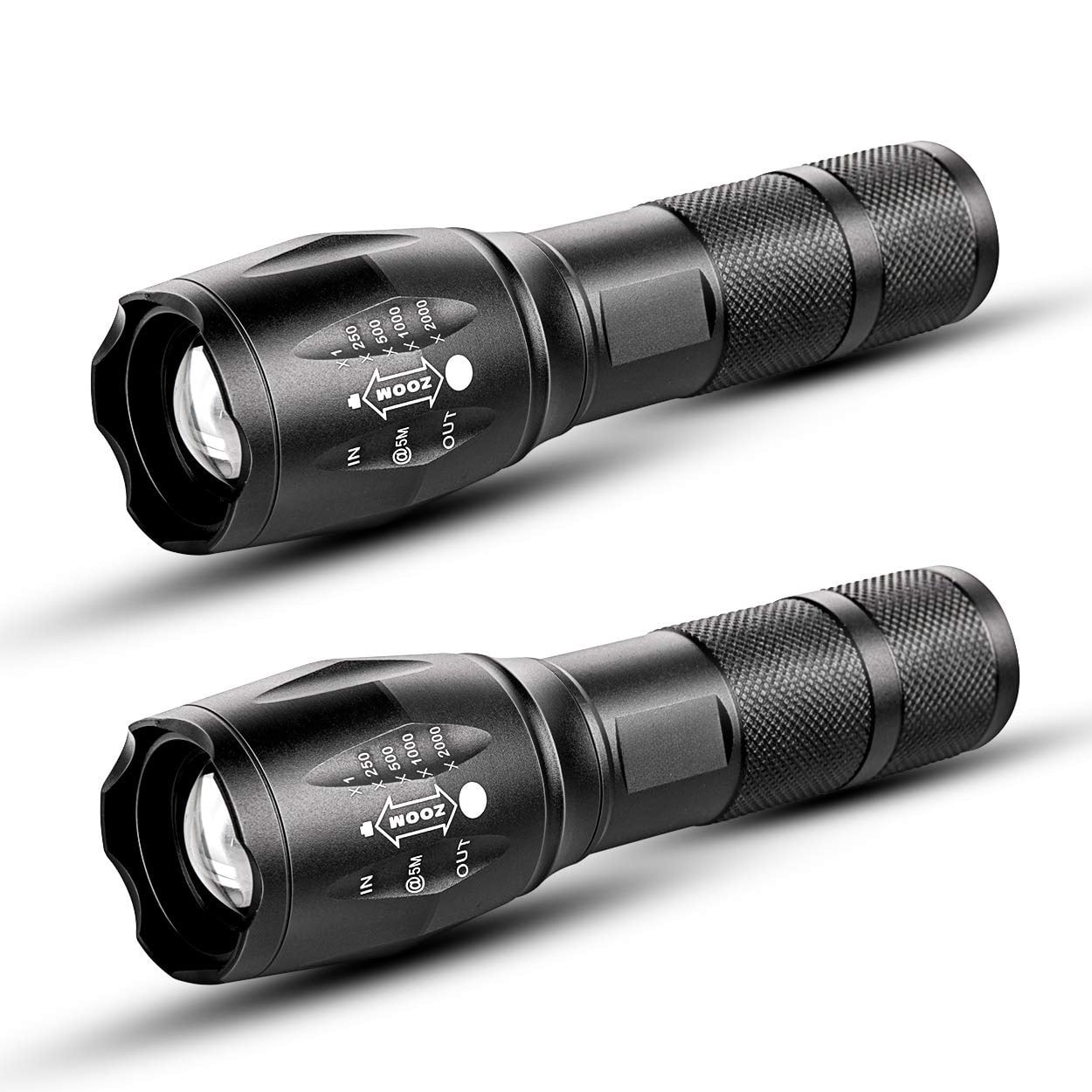 4 Pack LED Emergency Handheld Flashlight Adjustable Focus, 5 Modes ...