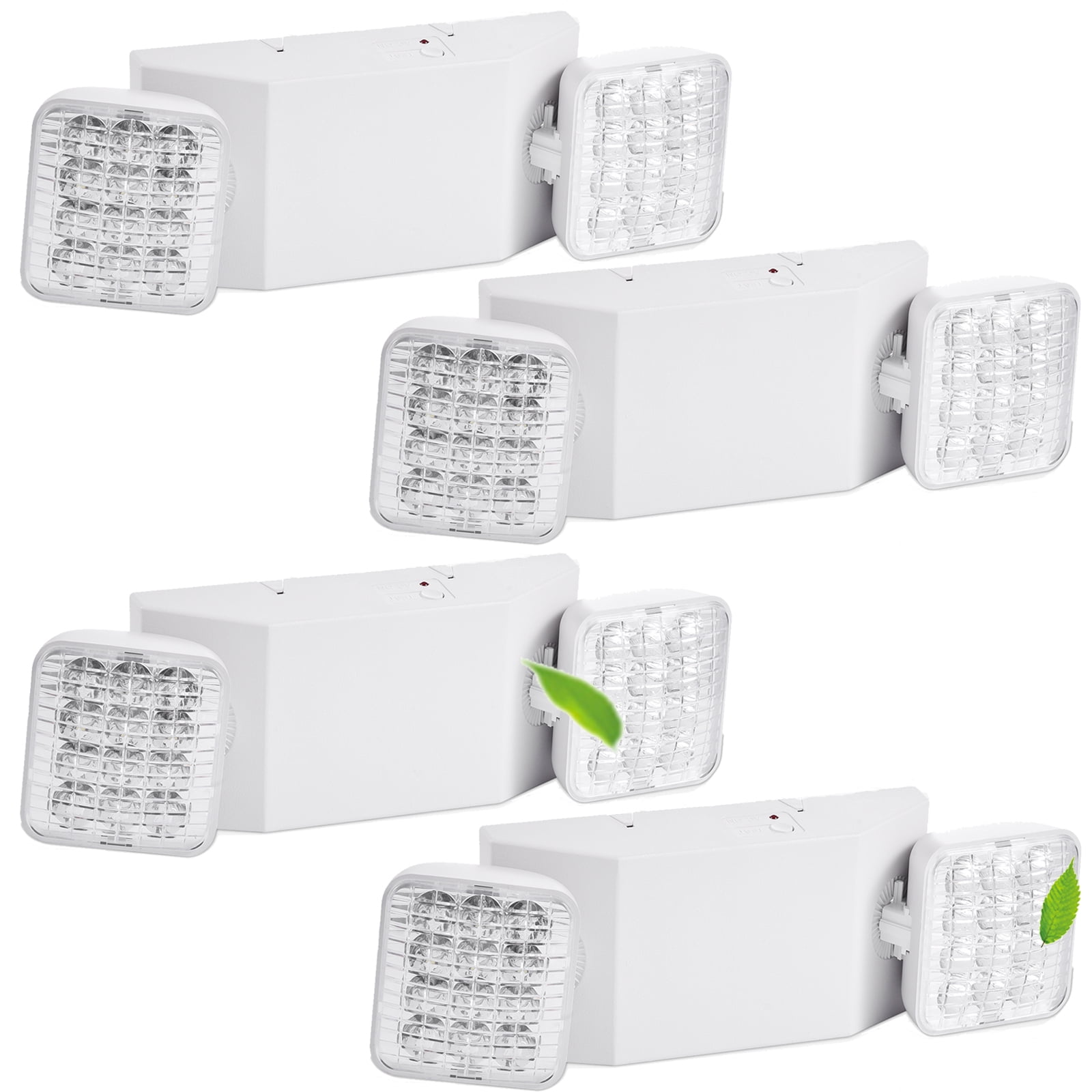 4 Pack LED Emergency Light, Commercial Emergency Light with Backup ...