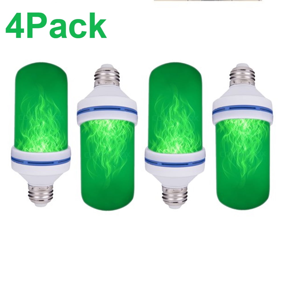4 Pack LED Flame Effect Fire Light Bulbs 4 Modes With Upside Down ...