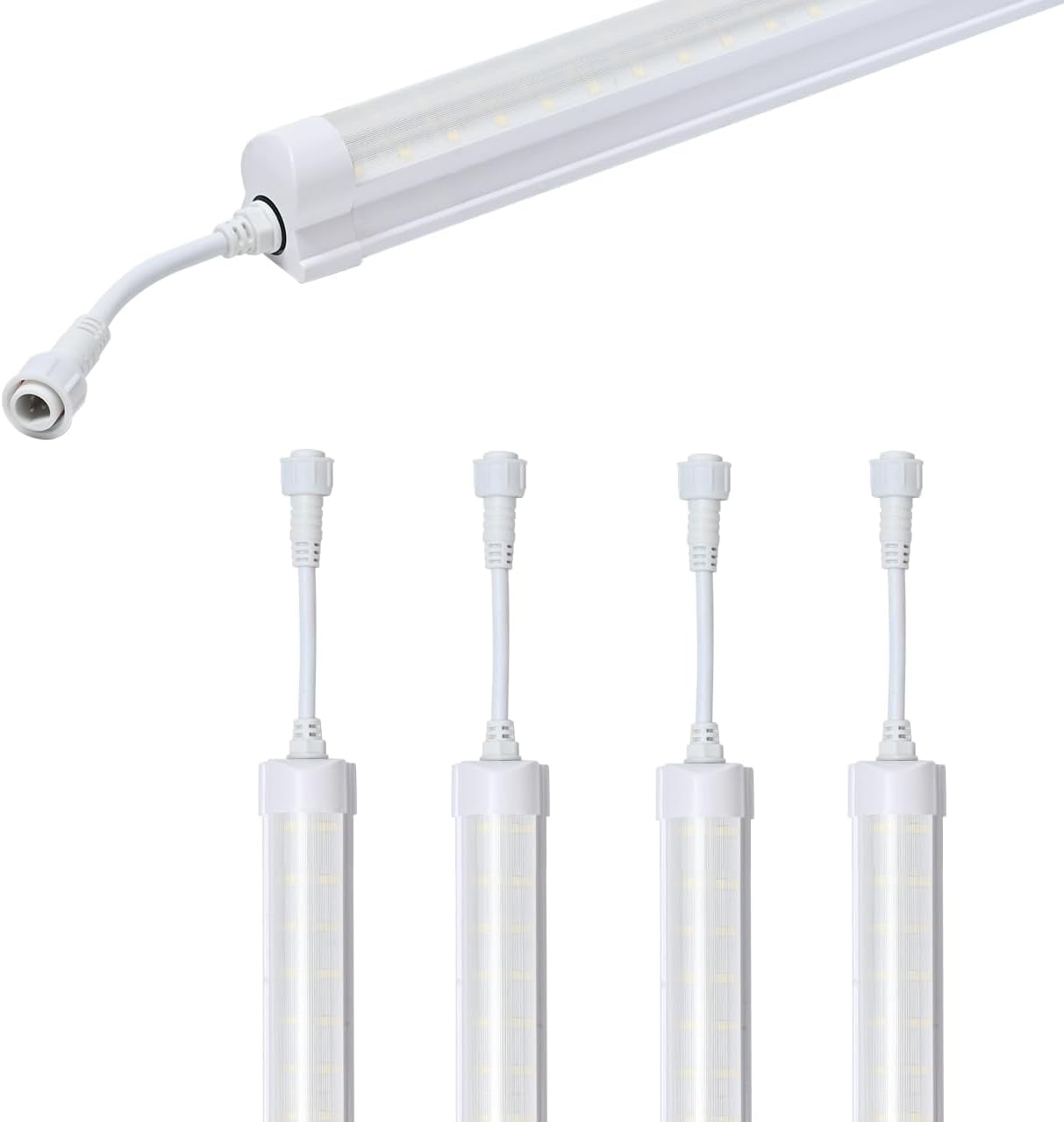 4 Pack LED Freezer Tube Lights,4FT 30W T8 Integrated Cooler Light ...