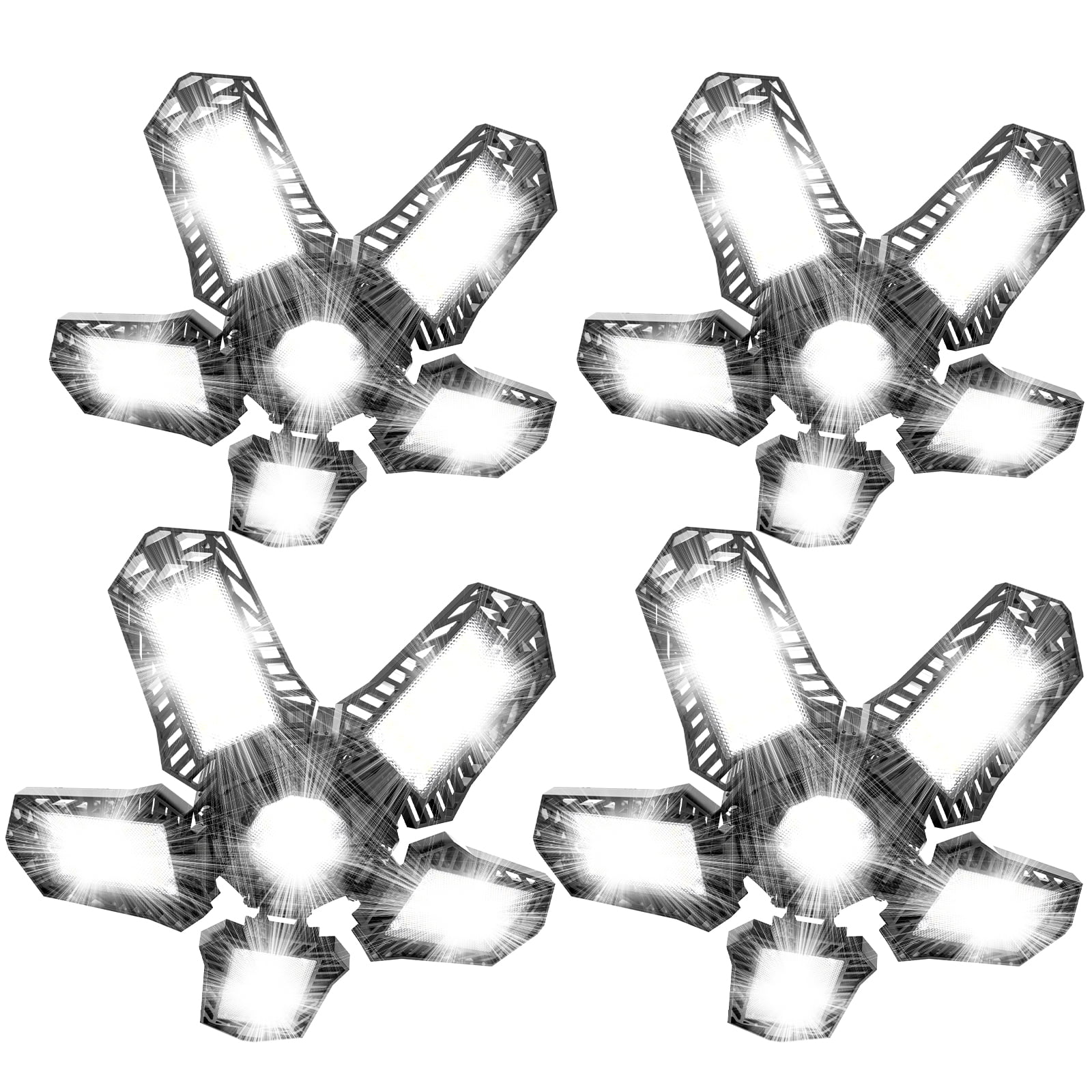 4 Pack LED Garage Lights, 160W Deformable LED Garage Ceiling Lights ...