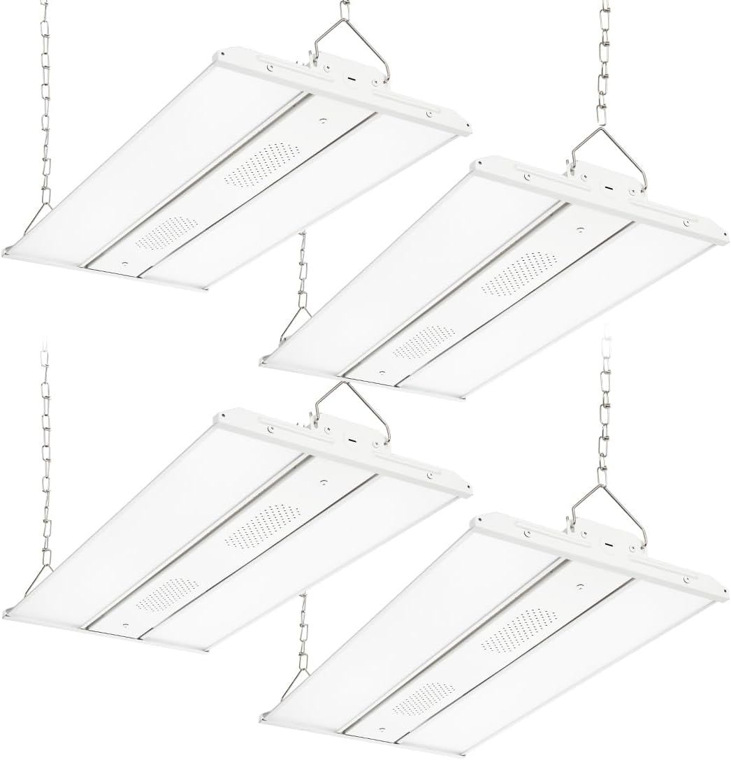 4-Pack LED High Bay Shop Light, Commercial 165W 23100 Lumens 5000K 100 ...