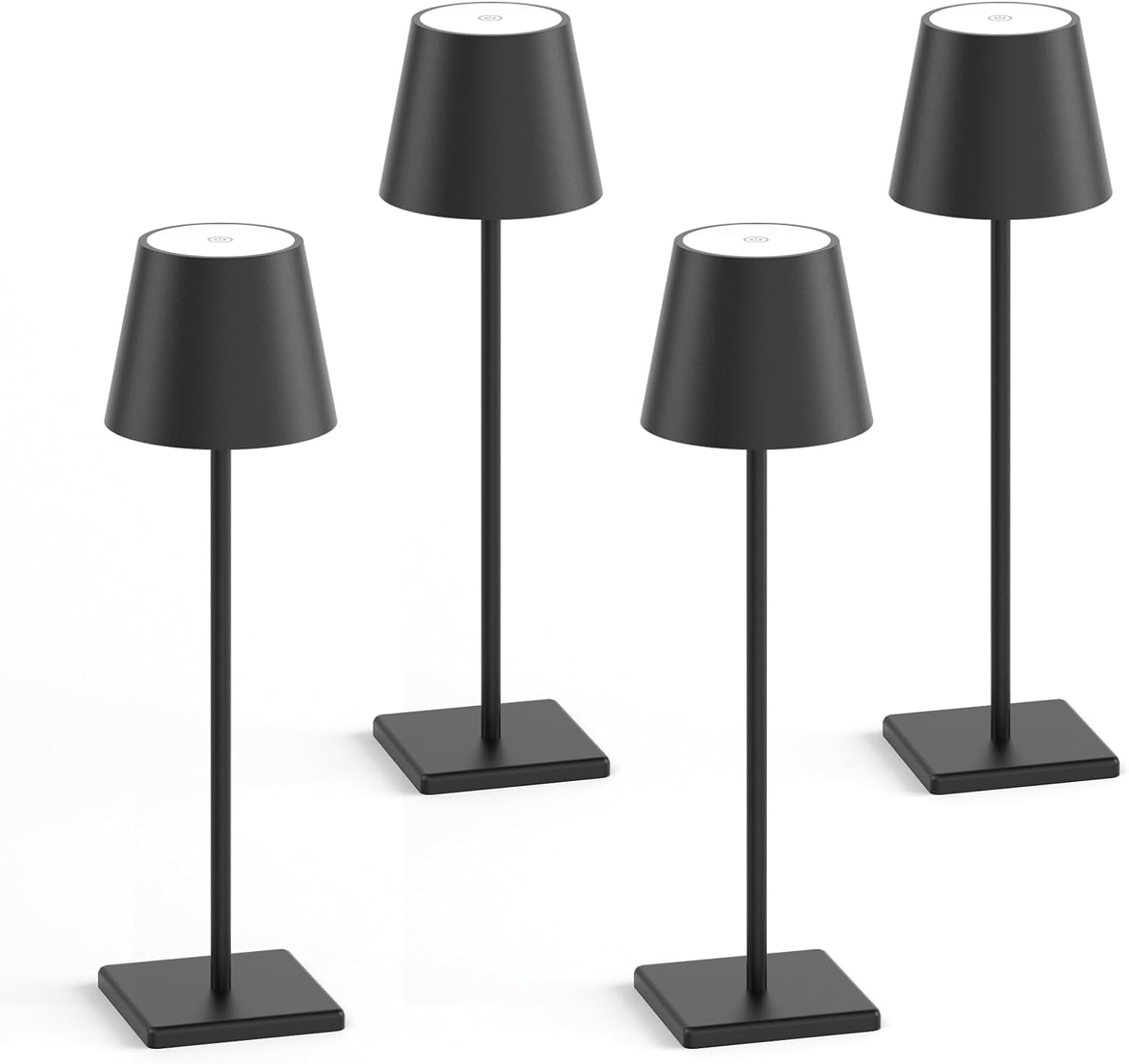4-Pack LED Rechargeable Table Lamp, Battery Desk lamp 3W 6000mAh ...
