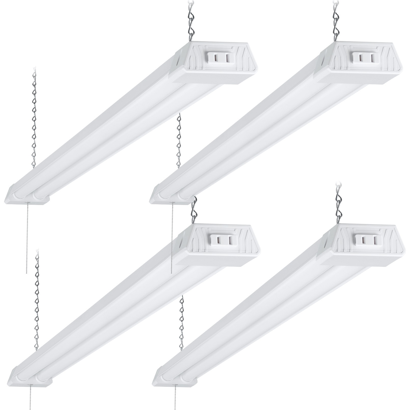 LEONLITE 4ft Linkable LED Motion Sensor Shop Lights, 40W(120W Equiv ...