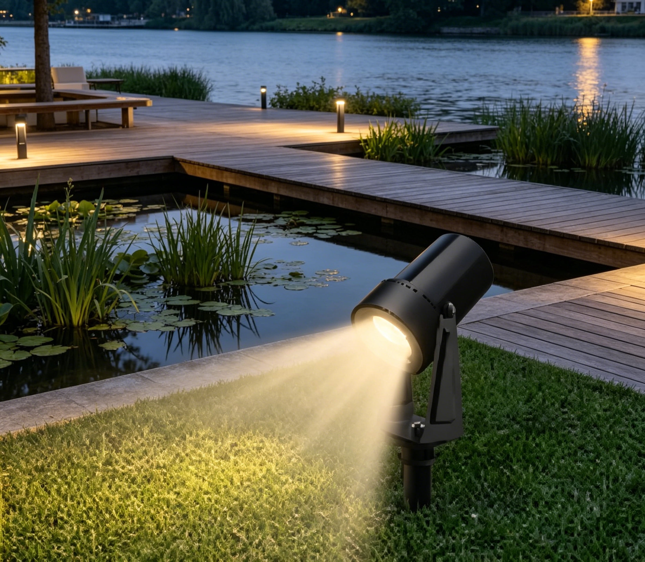 4-Pack Landscape Lighting Low Voltage, Outdoor Spotlights with ...