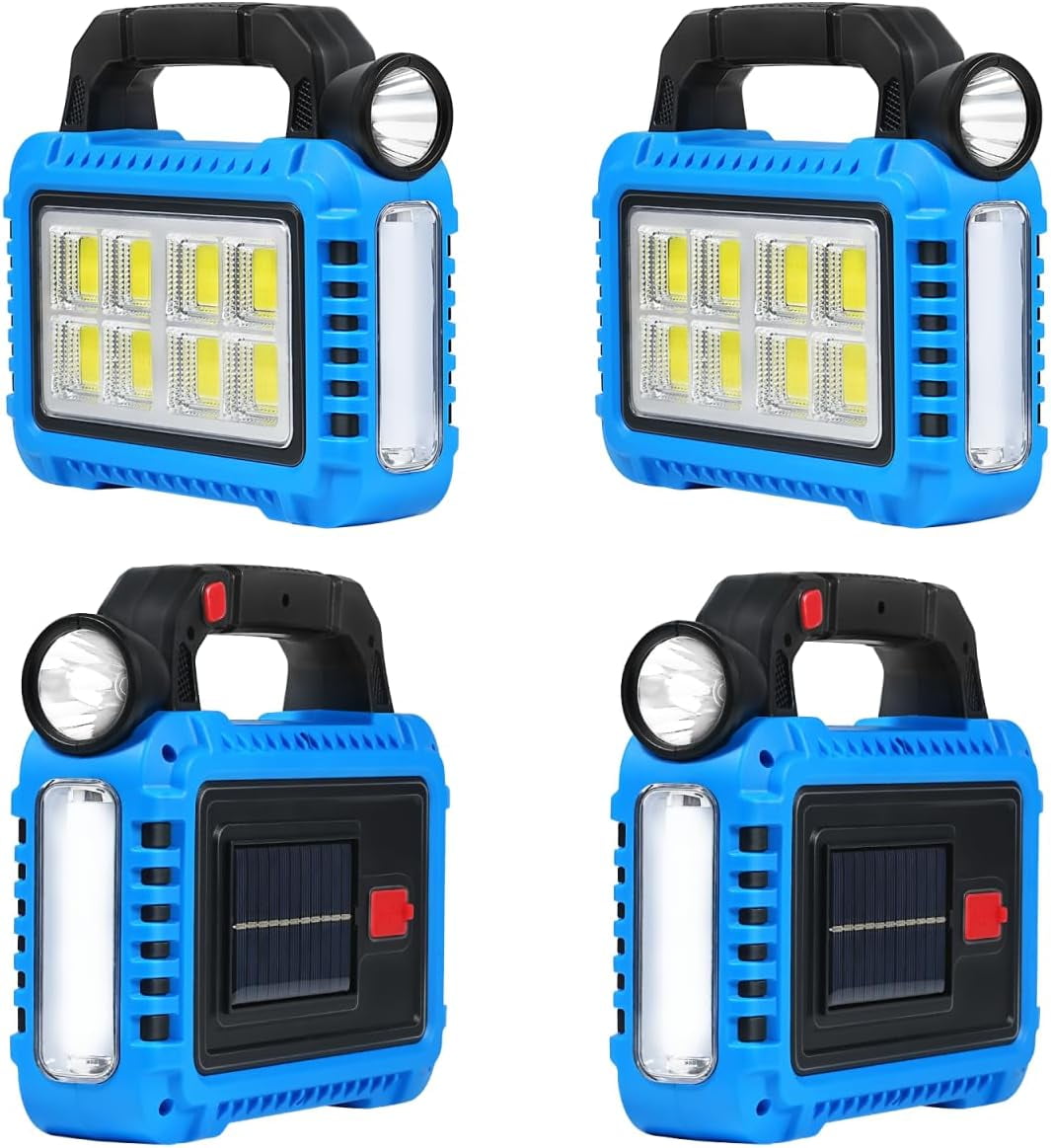 4 Pack Lantern Camping Essentials Accessories Gear Solar Lights, LED ...