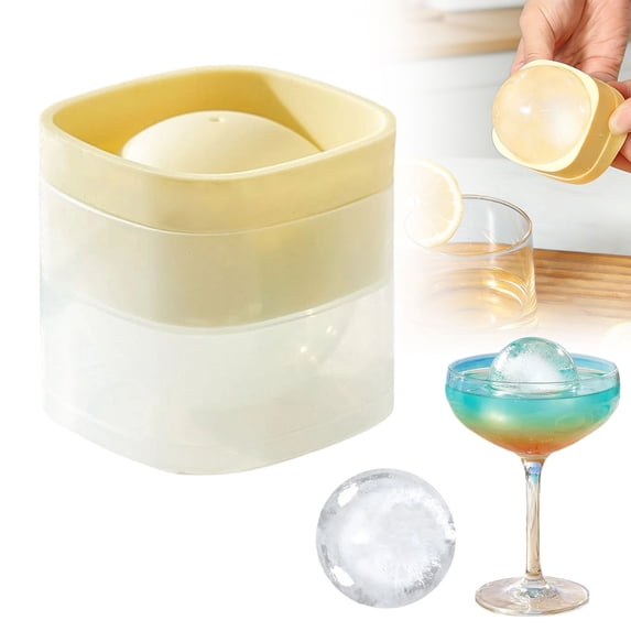 4 Pack Large 3.94 Inch Round Silicone Ice Ball Maker Mold, Easy Release ...