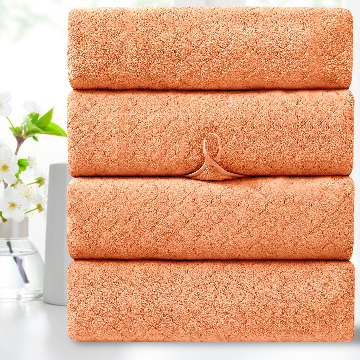 4 Pack Large Bath Towel, 35x70" Oversize Bath Sheets Towels For Adults ...