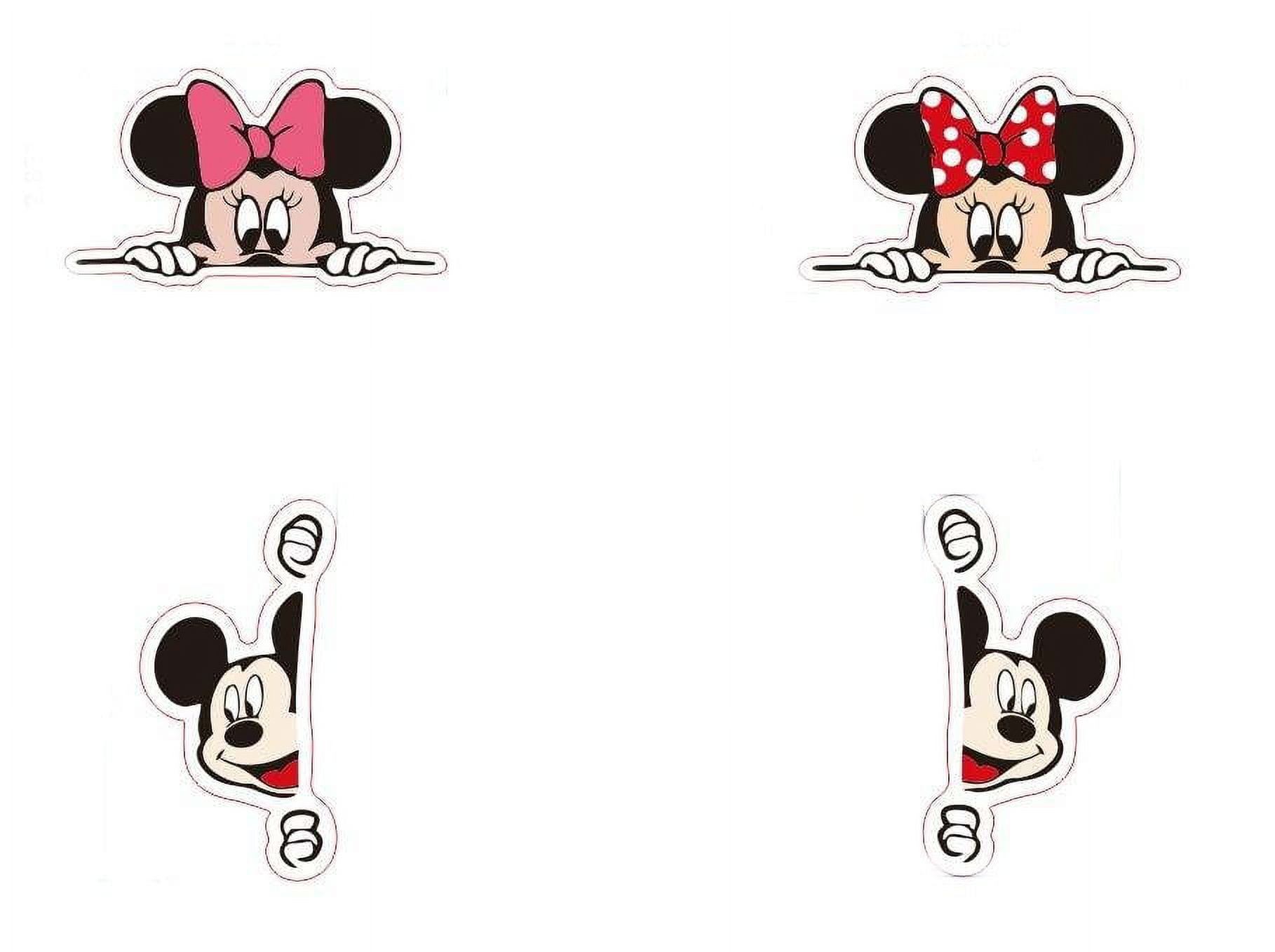 Disney 4 Pack Large Mickey & Minnie Mouse Vinyl Decals, Quality ...