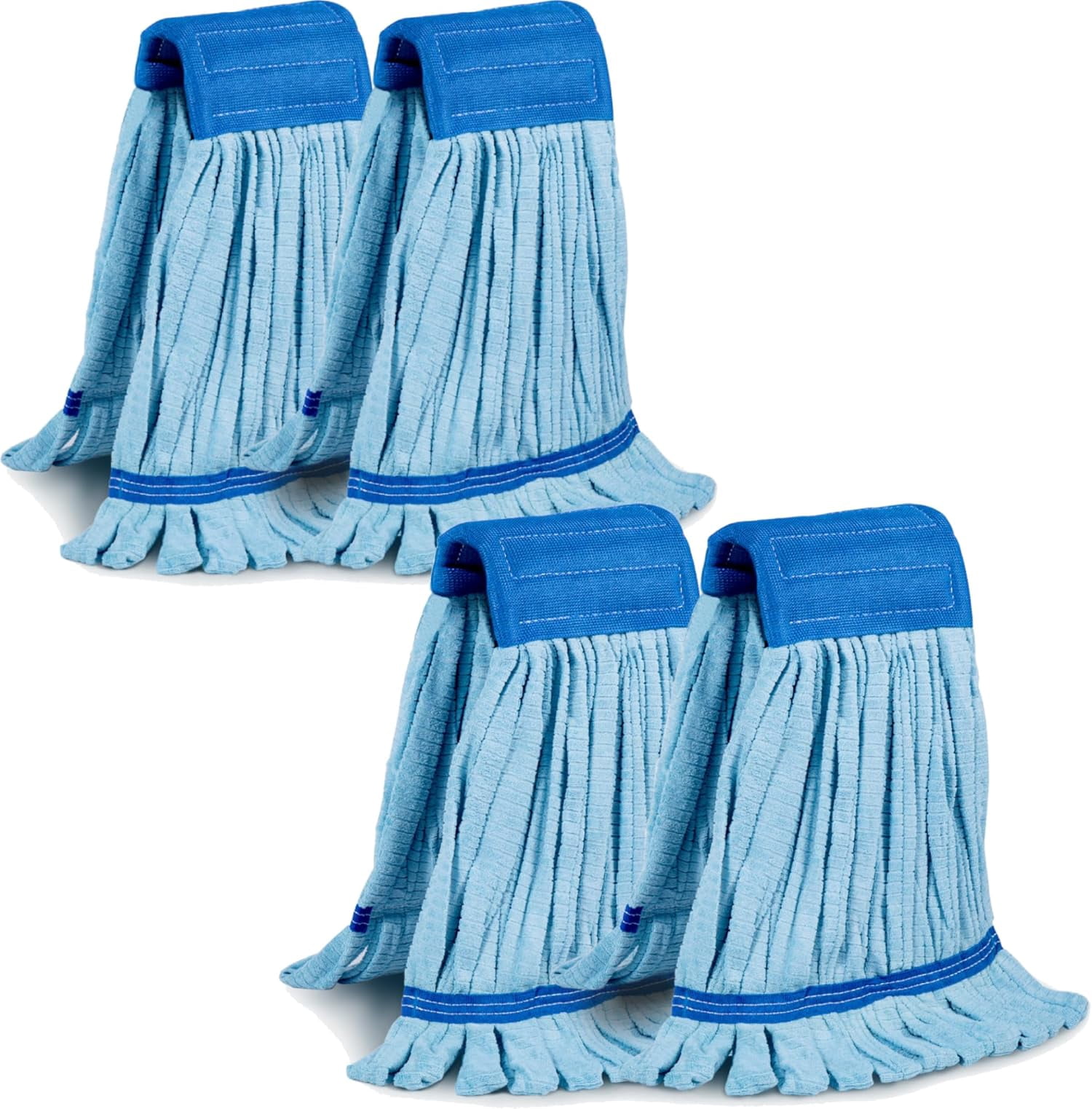 4 Pack - Large Microfiber Tube Mop 400GSM - Heavy Duty Industrial Wet ...
