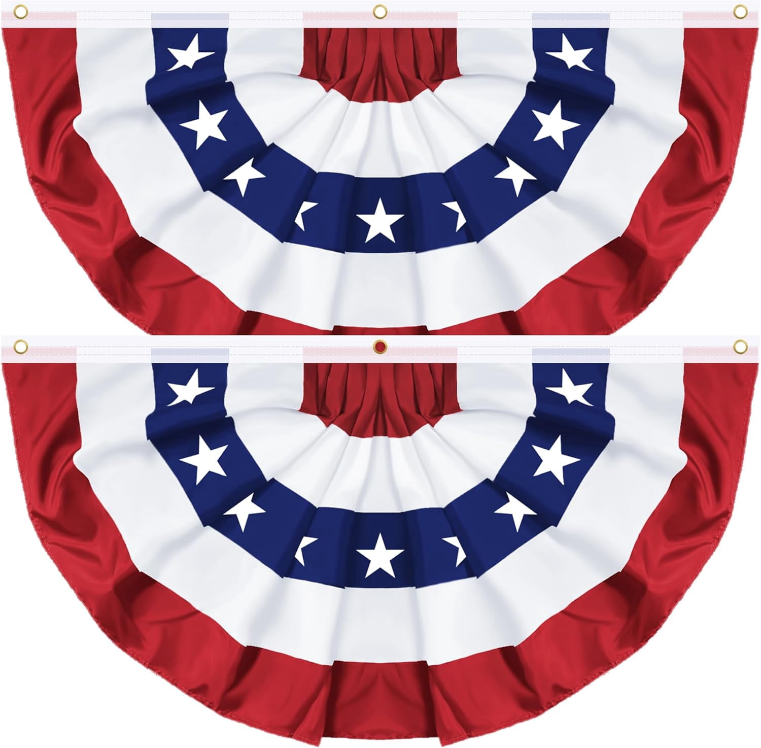 4 Pack Large Size 3 X 6 Ft USA Pleated Fan Flag, 4th of July ...
