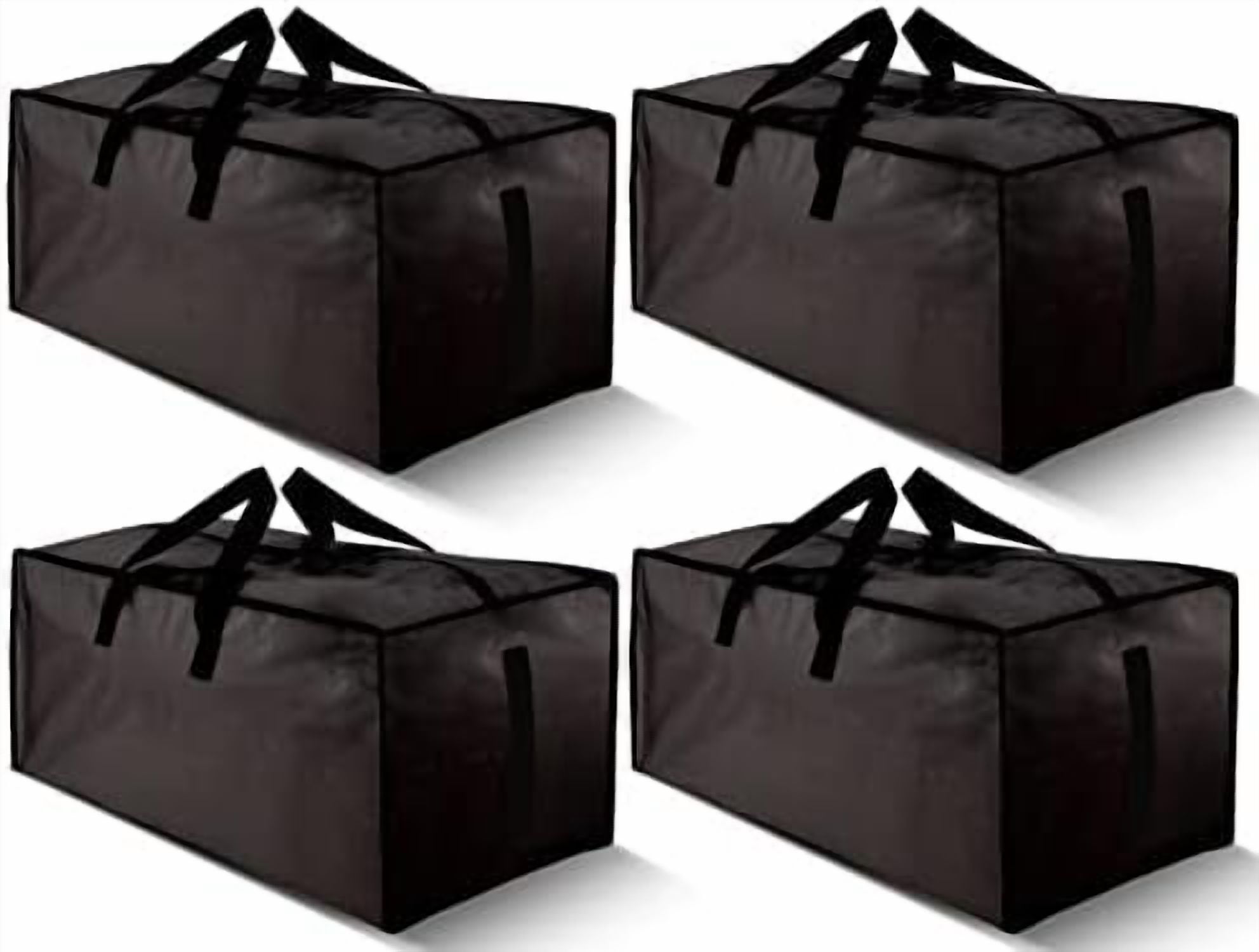 4 Pack Large Strong Moving Bags with Zippers & Carrying Handles - Water ...