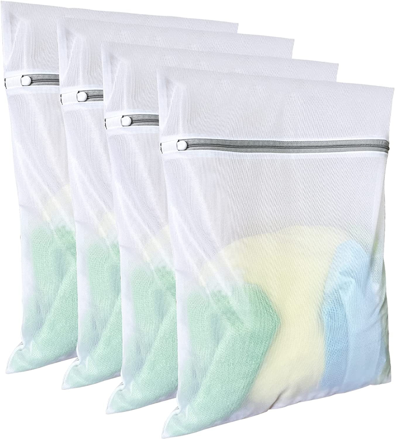 4 Pack Laundry Mesh Bag, TRIANU 24"x24" Large Size Mesh Laundry Bag ...