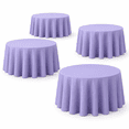4 Pack Lavender Round Tablecloths 132 Inch For 72