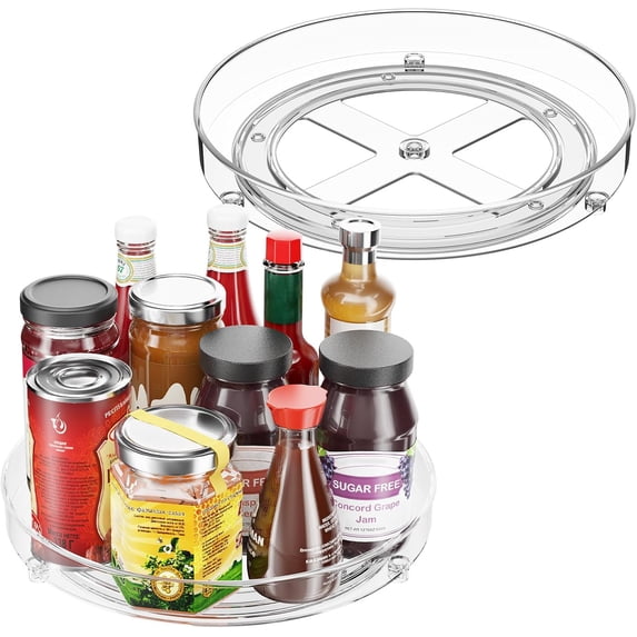 4 Pack Lazy Susan Organizer, 9.5 Inch Lazy Susan Turntable for Cabinet ...