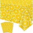 4 Pack Lemon Tablecloth Lemons Summer Party Tablecover Rectangle Table ...