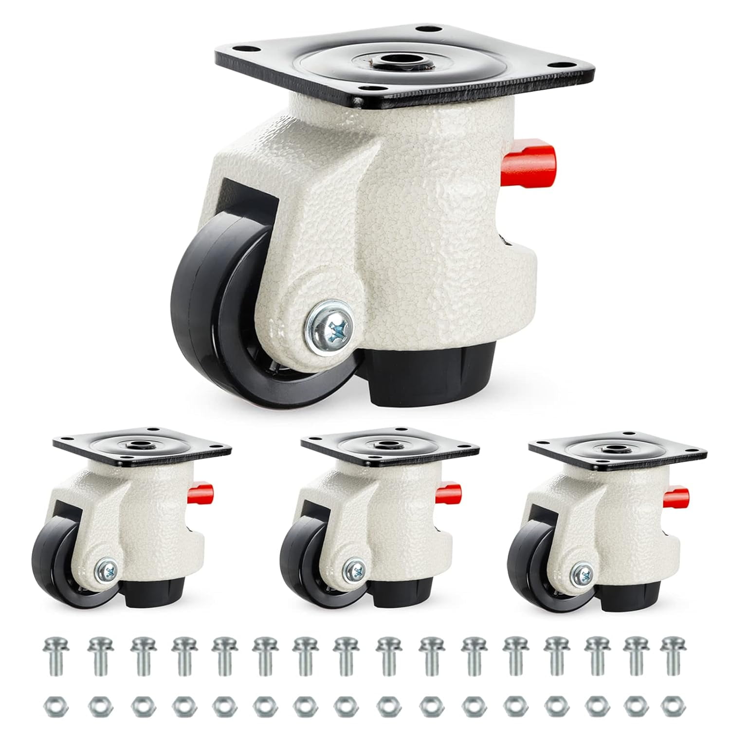 4 Pack Leveling Machine Casters Heavy Duty 3300lbs Capacity Per Set ...