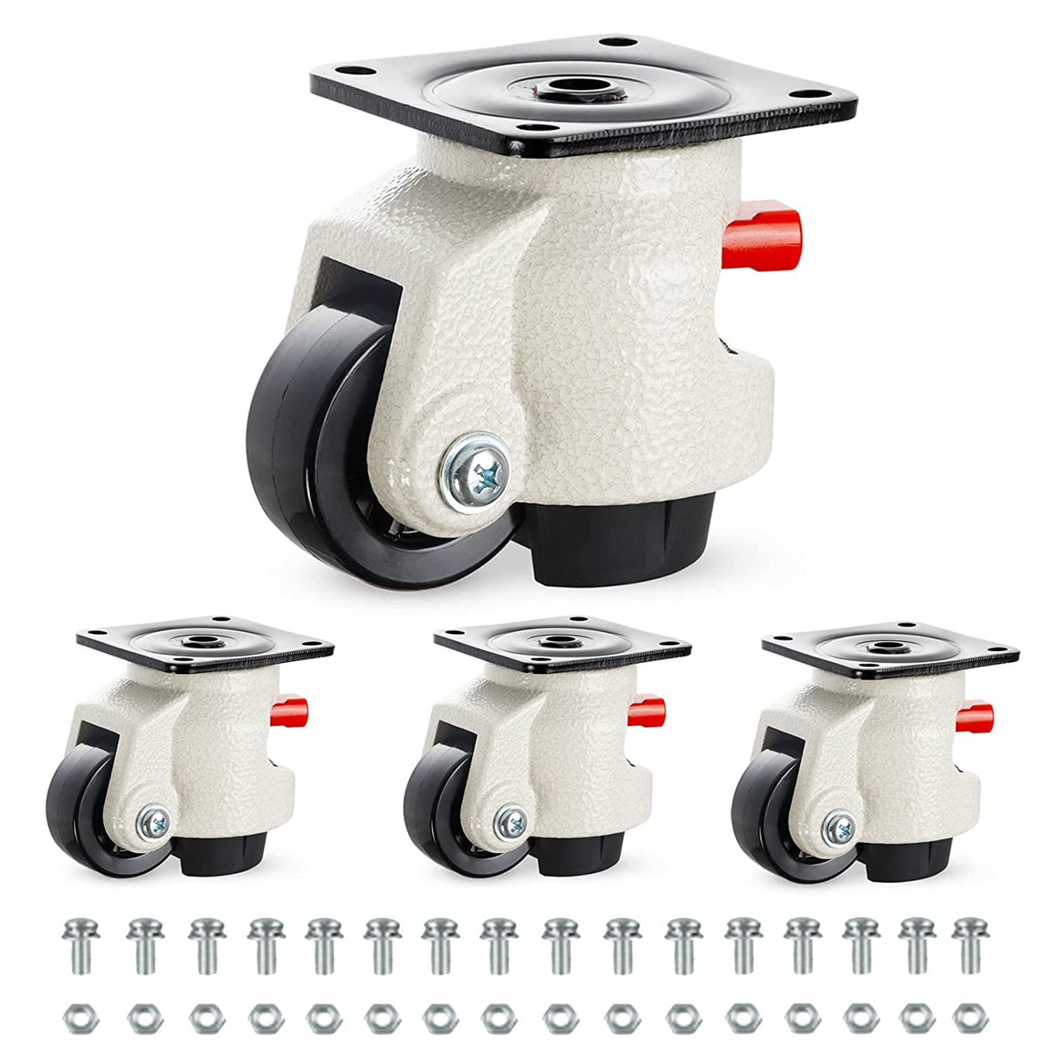 4 Pack Leveling Machine Casters Heavy Duty 3300lbs Capacity Per Set ...