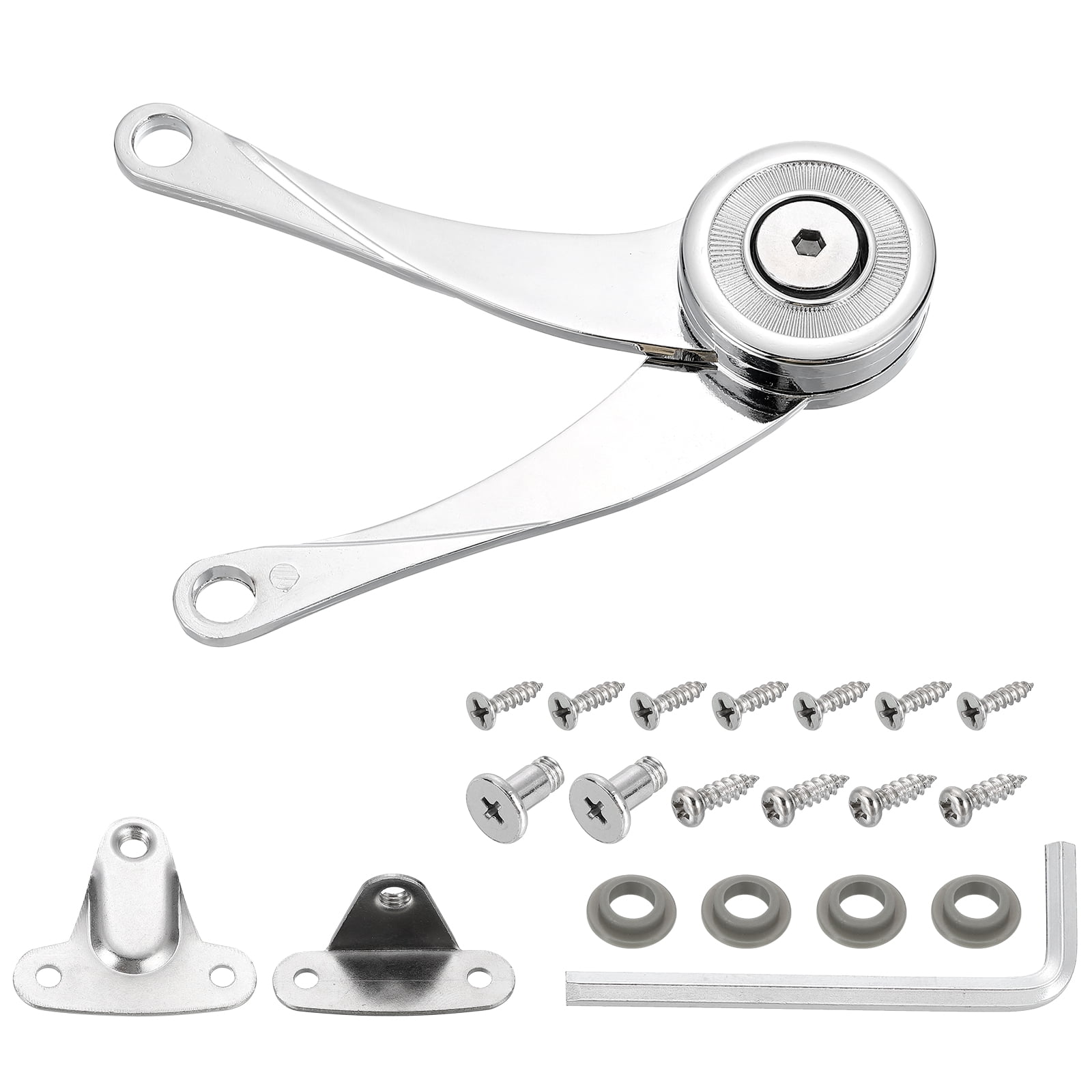 4 Pack Lid Support Hinge, Zinc Alloy Folding Lid Stay Hinge Soft Close ...