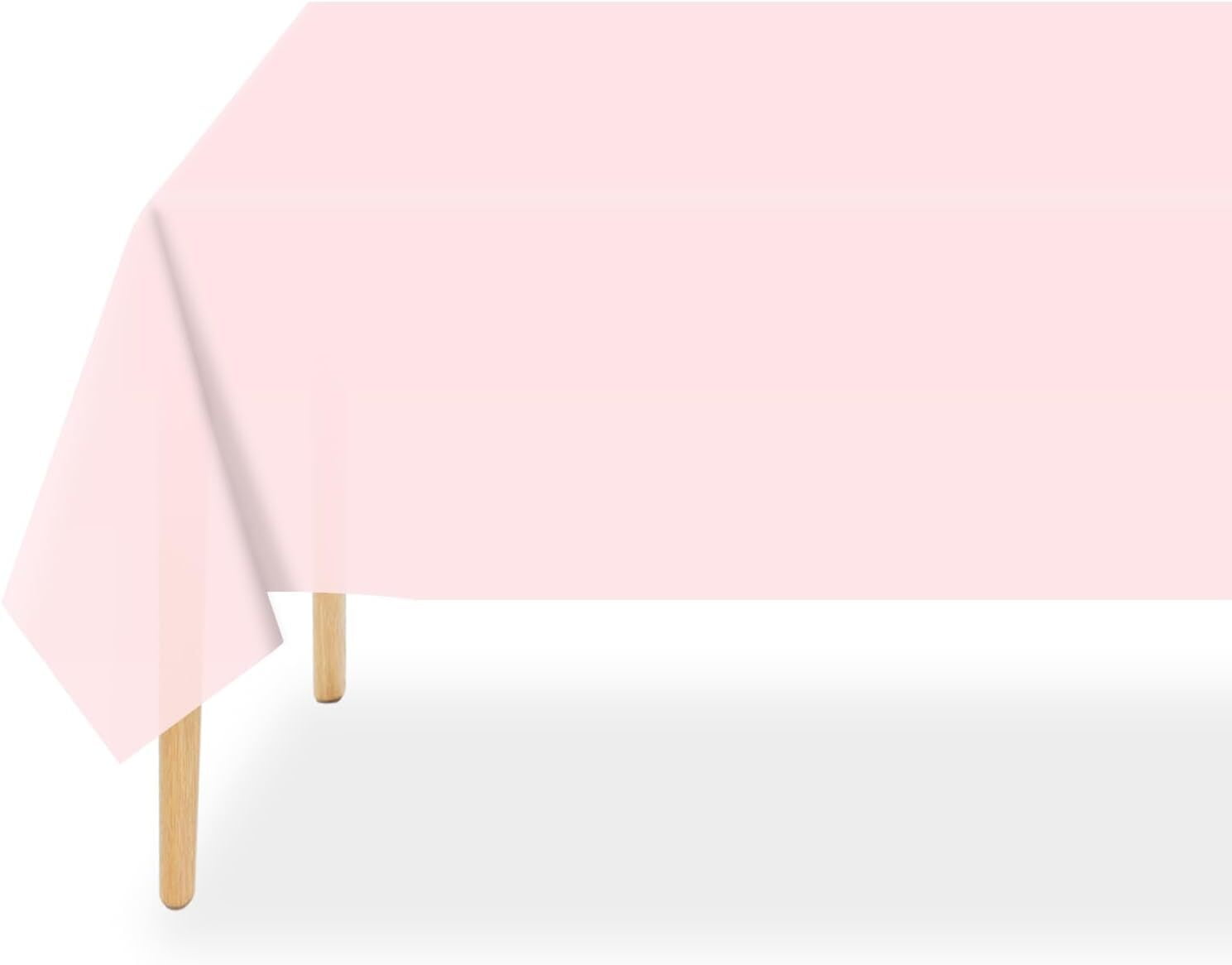 4 Pack Light Pink Plastic Tablecloth Disposable Table Covers for ...